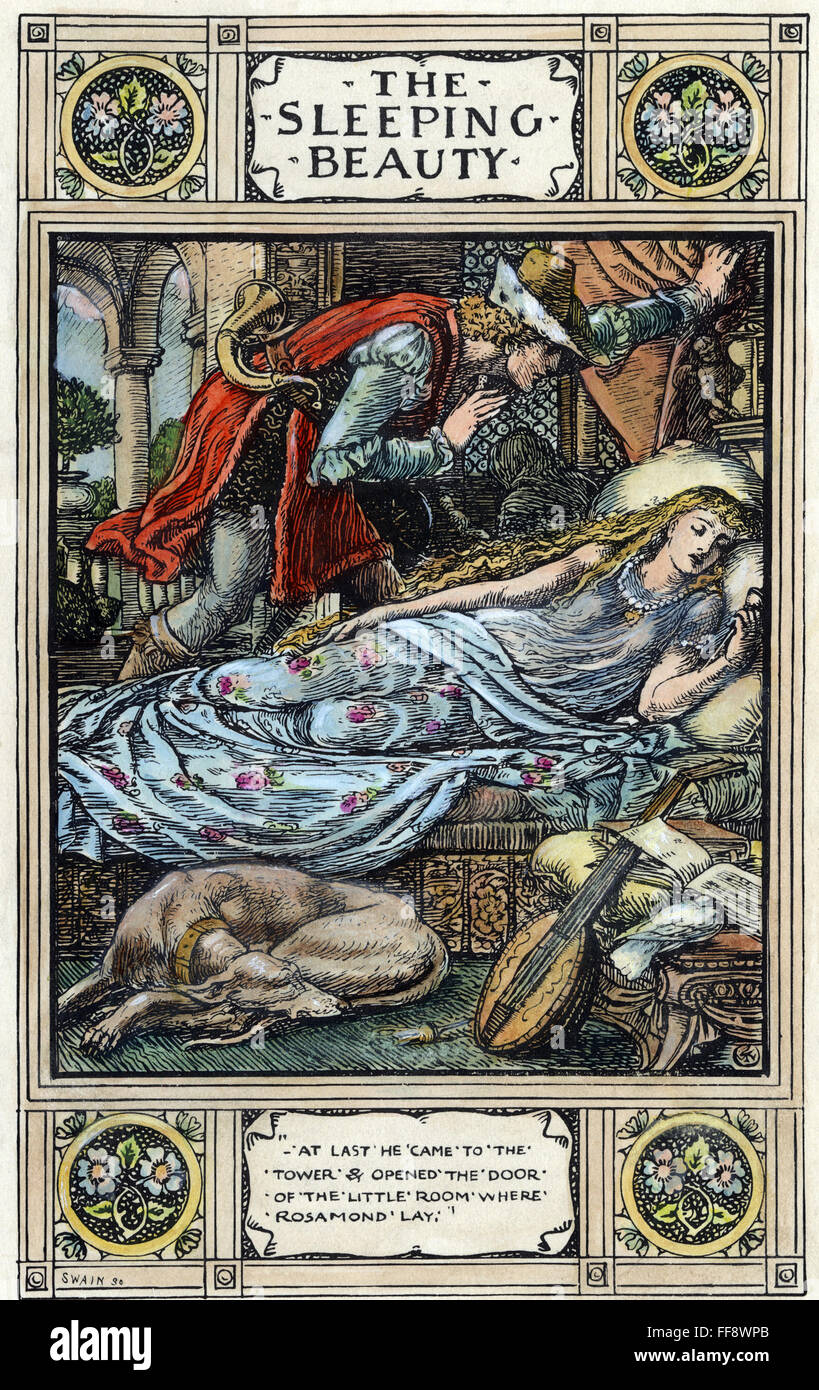 Perrault Sleeping Beauty Nthe Prince About To Wake The Sleeping