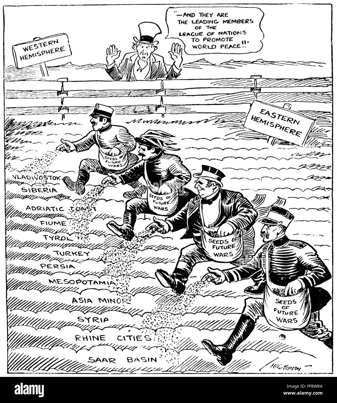 LEAGUE OF NATIONS CARTOON. /nCartoon by John T. McCutcheon for the ...