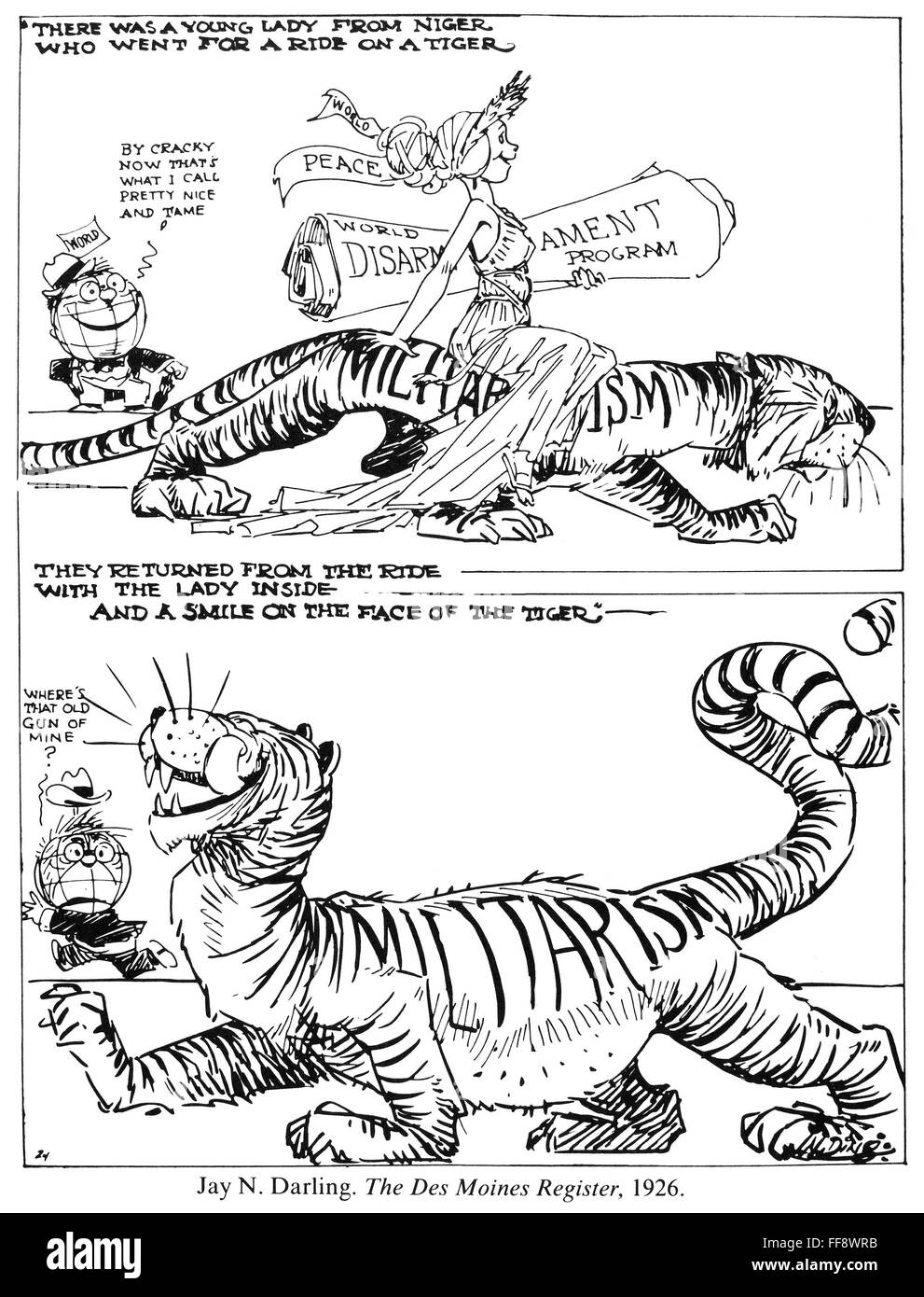 DISARMAMENT CARTOON, 1927. /n'The Round Trip to the Disarmament ...