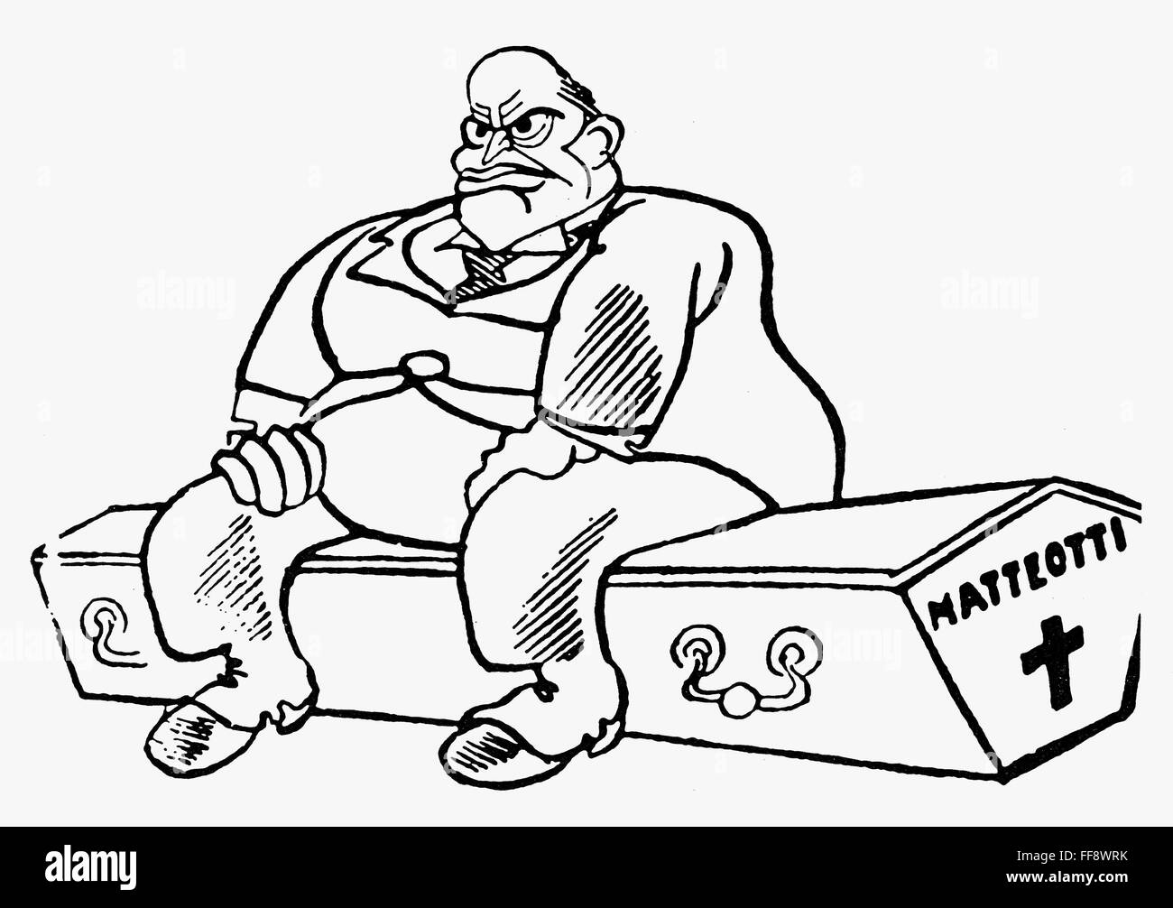 BENITO MUSSOLINI CARTOON. /nItalian dictator Benito Mussolini sitting ...