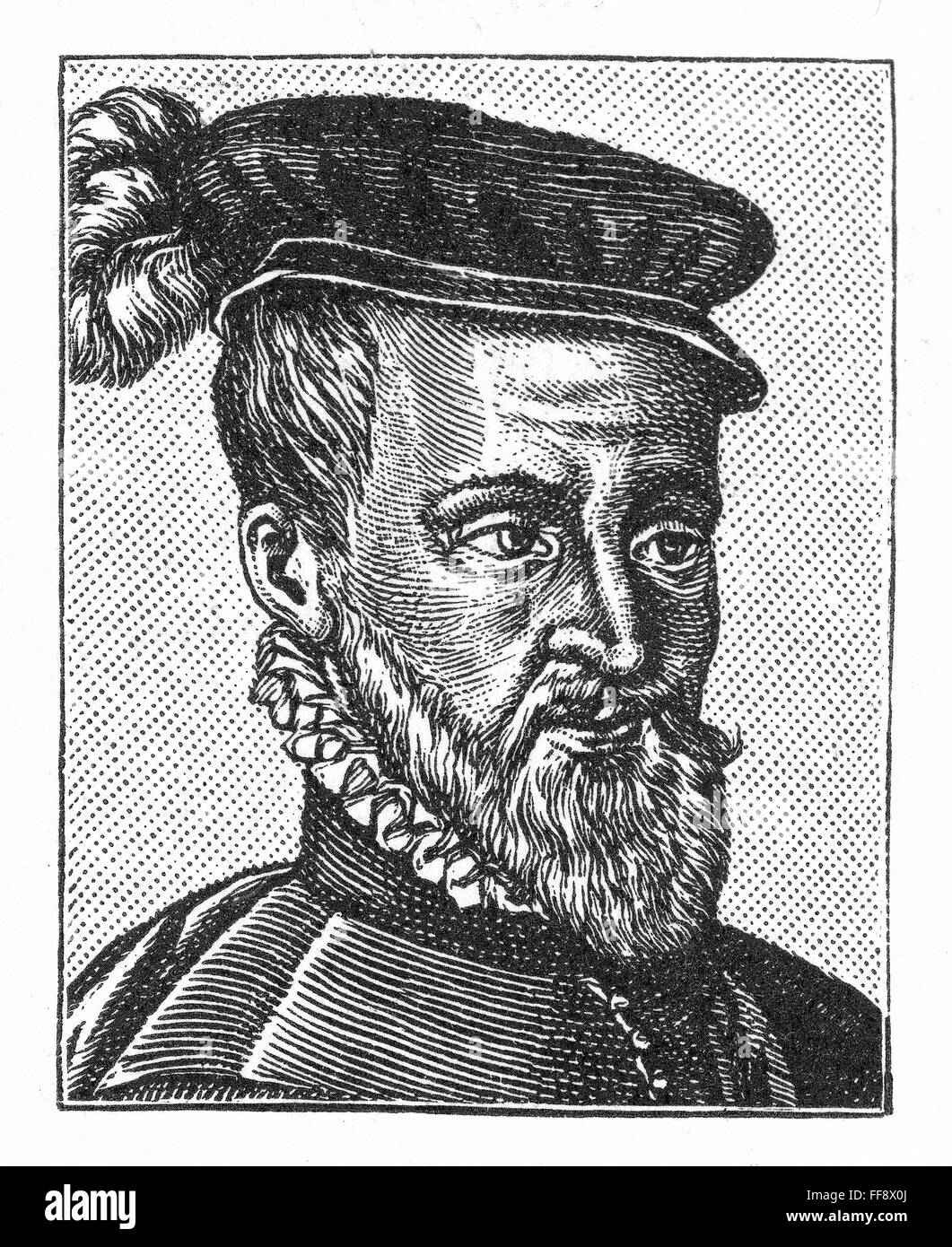JOACHIM DU BELLAY /n(1522-1560). French poet. Copper engraving, French ...