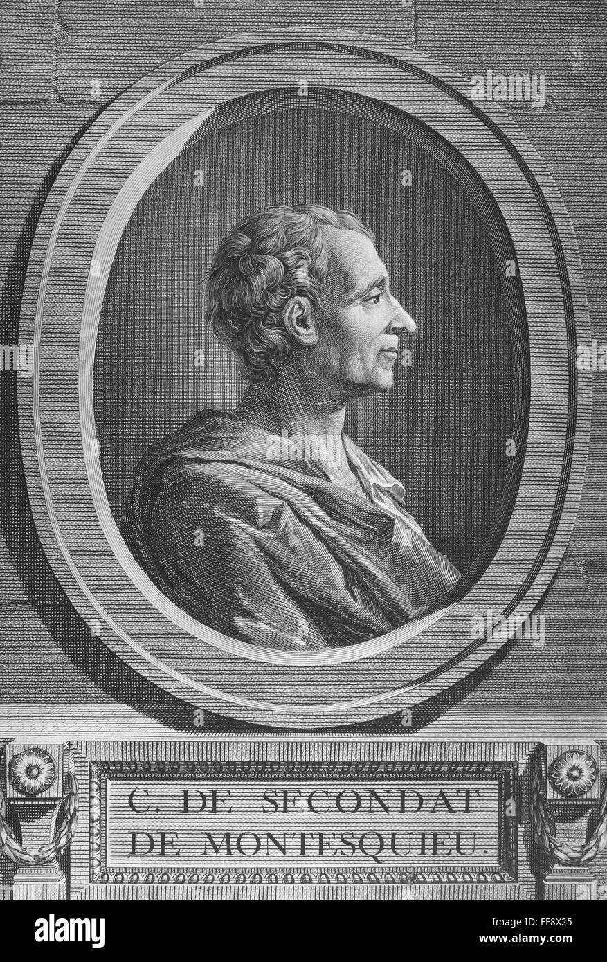 BARON DE MONTESQUIEU /n(1689-1755). Charles Louis de Secondat, baron de ...