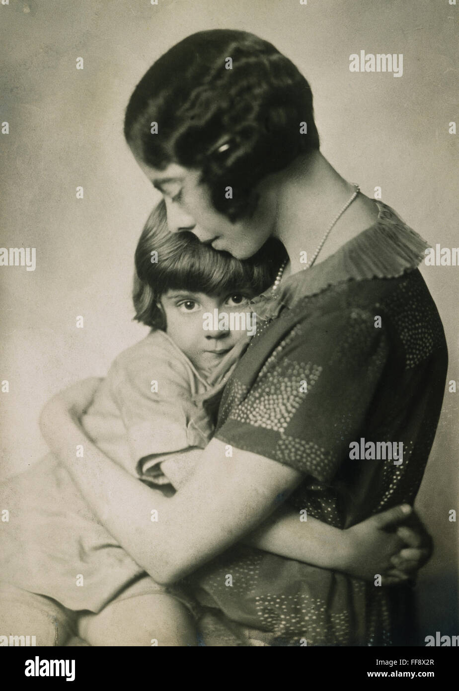 CHRISTOPHER ROBIN MILNE /n(b.1920) at age four or five, with his mother ...