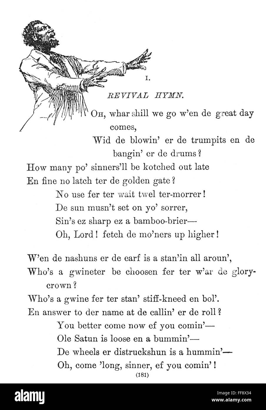 HARRIS: UNCLE REMUS. /nRevival Hymn, from 'Uncle Remus: His Songs and ...