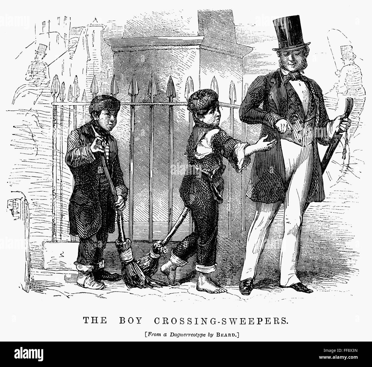 CHILD LABOR, 1861. /nBoys employed to sweep street crossings in London ...