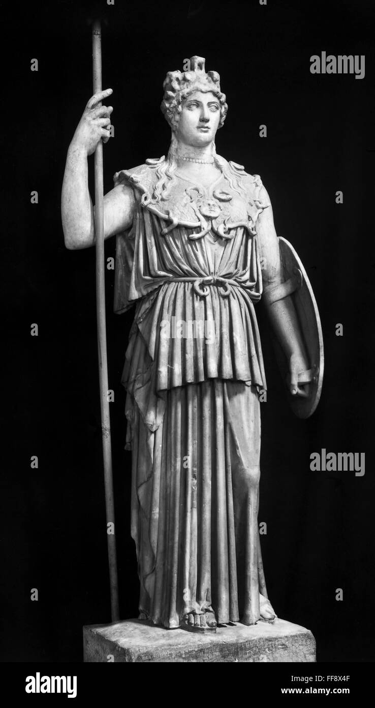 ATHENA/MINERVA. /nSculpture of the goddess Athena (Roman goddess ...