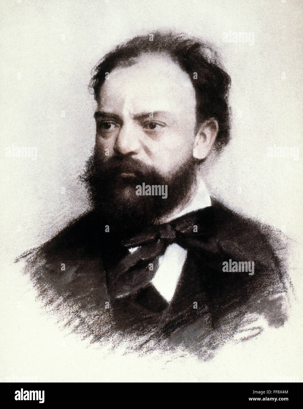 ANTONIN DVORAK (1841-1904). /nCzech composer. Crayon, 19th century ...