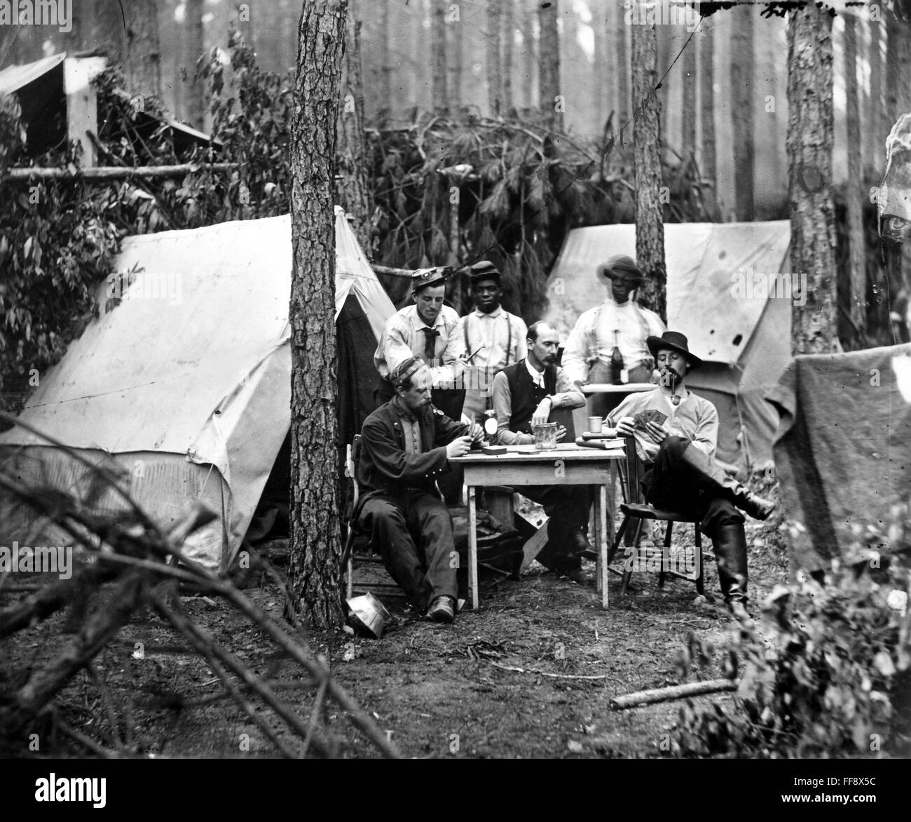 CIVIL WAR: CARD GAME, 1864. /nOfficers of the 114th Pennsylvania ...