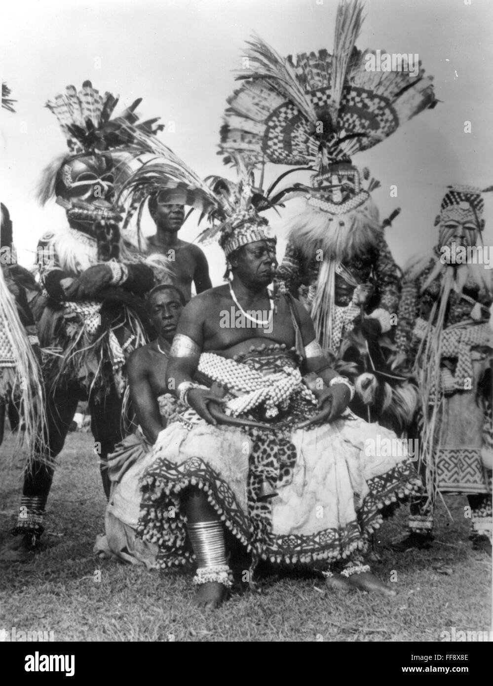 CONGO: CORONATION. /nCrowning of a Congolese king. Photograph, 20th ...