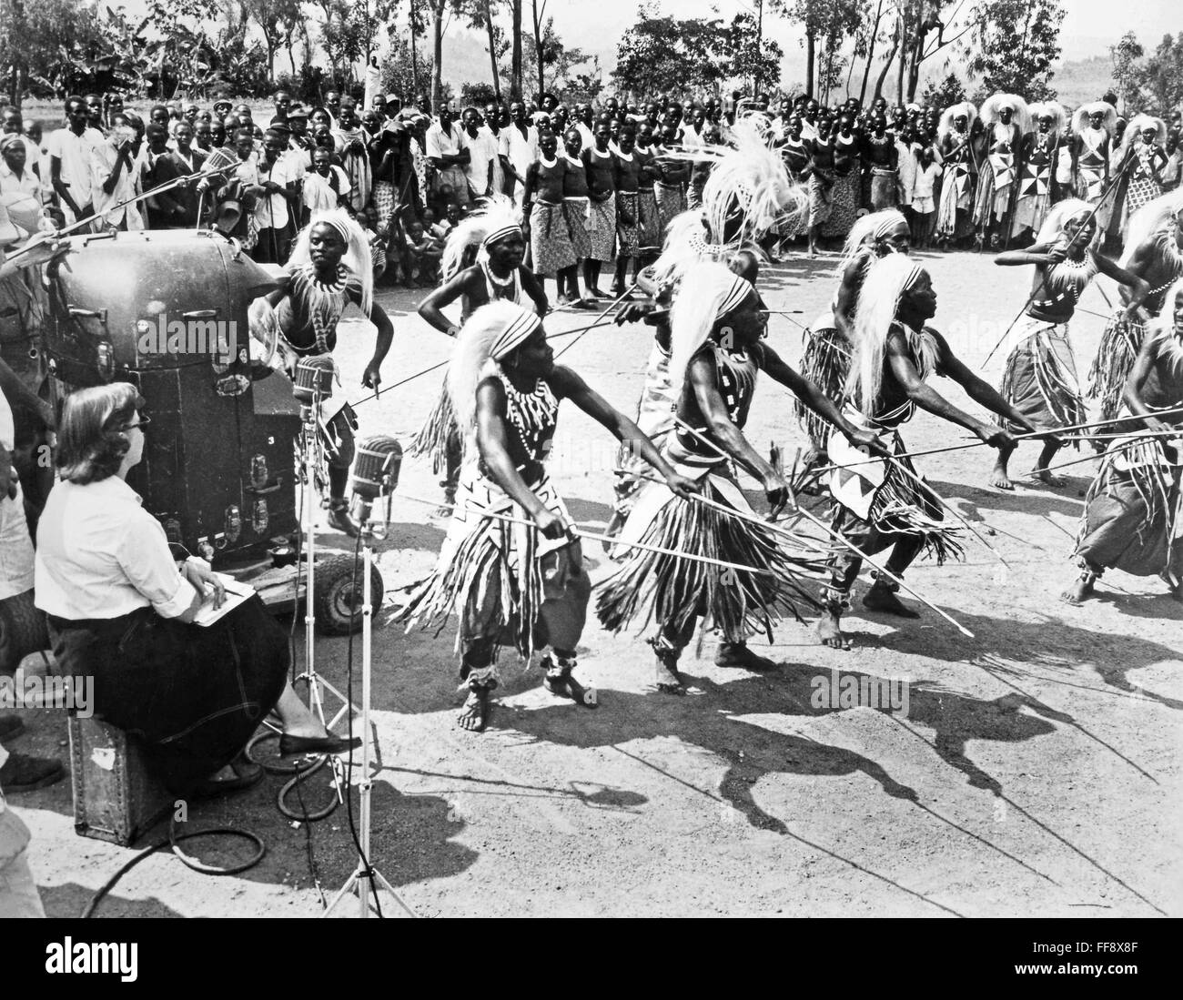 WATUSI DANCERS, c1960. /nWatusi dancers from Ruanda-Urundi (now the ...