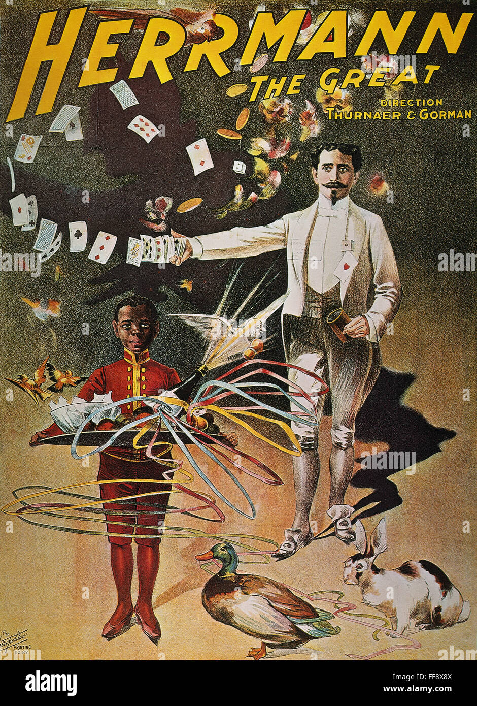 HERRMANN: POSTER, c1900. /nAmerican poster of magician Leon Herrmann ('Herrmann the Great ...