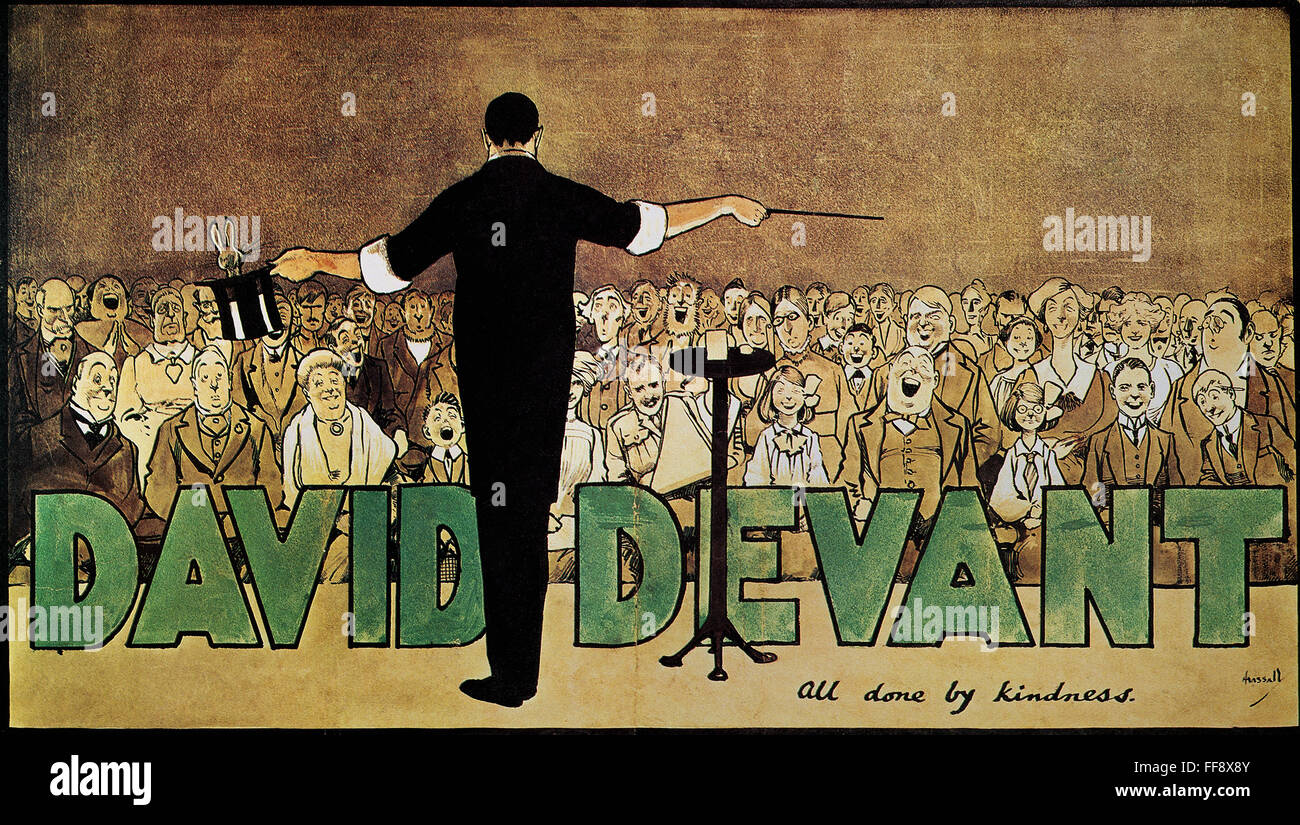 DAVID DEVANT: POSTER c1910. /nEnglish poster of magician David Devant ...