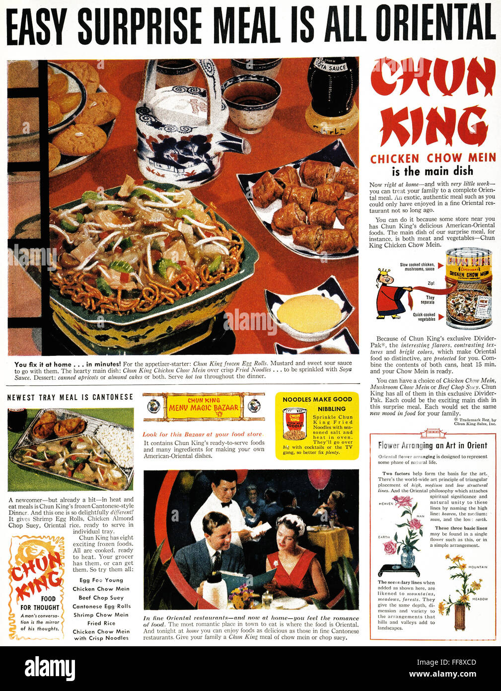 PREPARED FOOD AD, 1957. /n'Easy Surprise Meal Is All Oriental ...