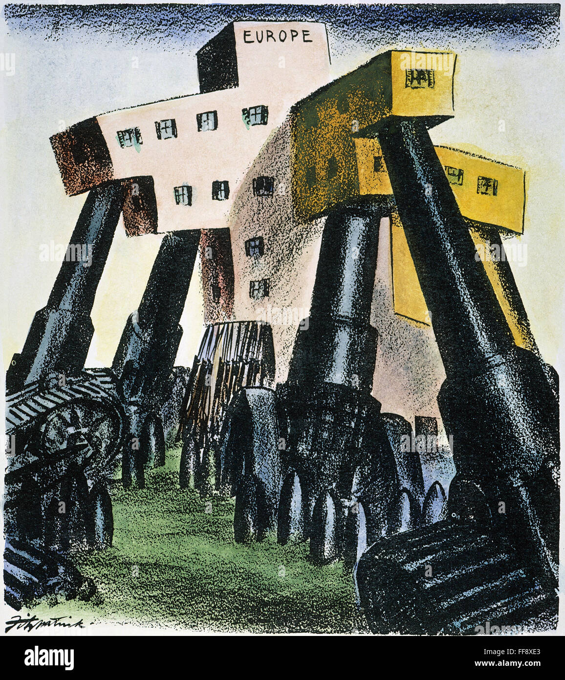 CARTOON: DIPLOMACY, 1935. /n'This is the House the Diplomacy Built ...