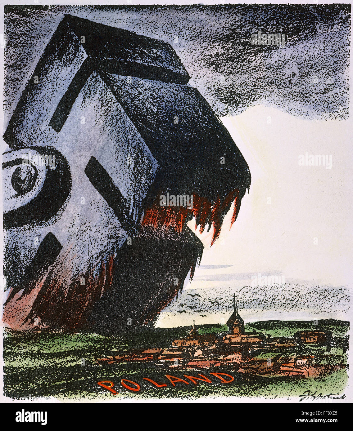 CARTOON: POLAND'S FALL 1939. /nNext!: cartoon by D.R. Fitzpatrick ...