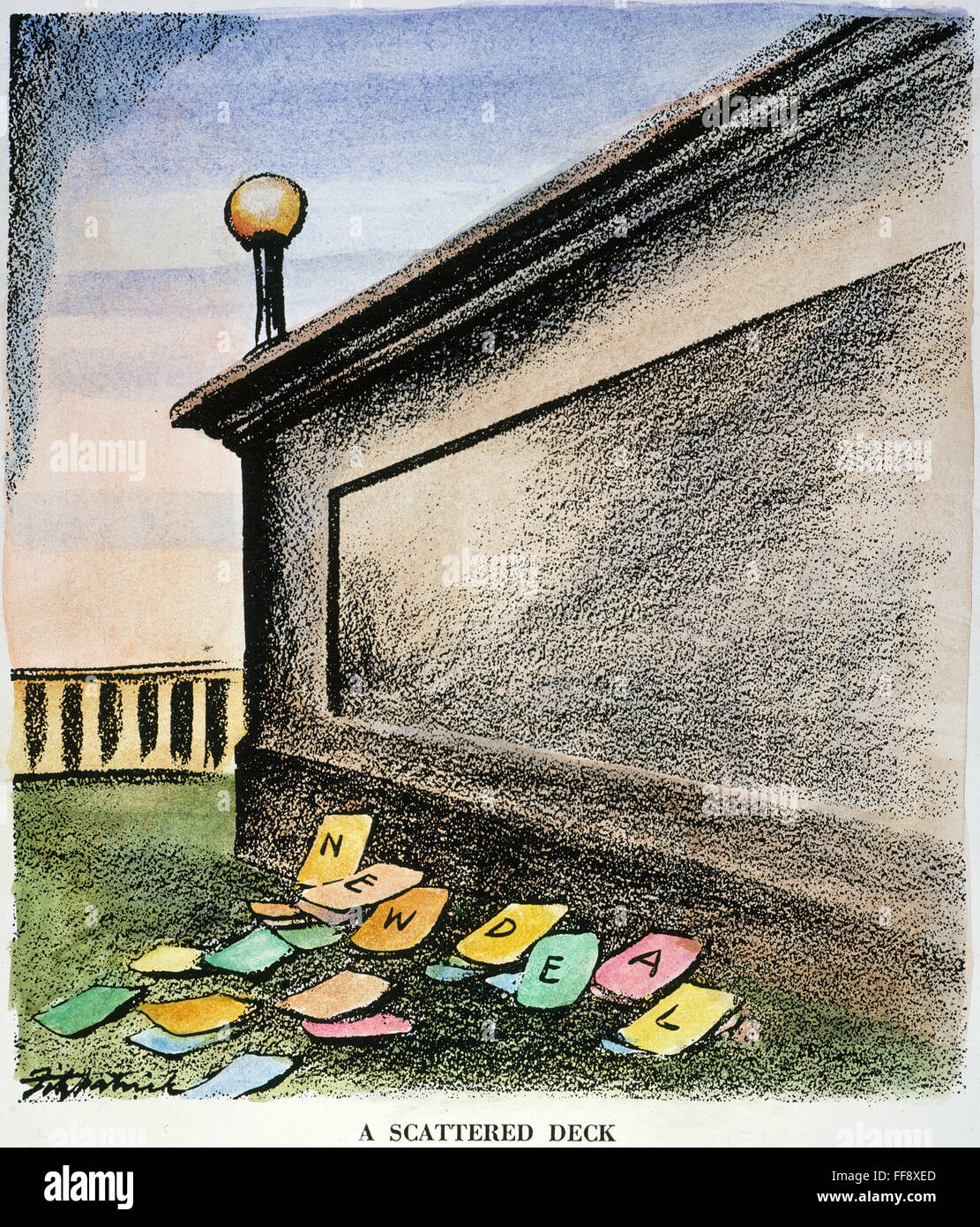 CARTOON: NEW DEAL, 1936. /nA Scattered Deck: D.R. Fitzpatrick's 1936 ... CARTOON: NEW DEAL, 1936. /nA Scattered Deck: D.R. Fitzpatrick's 1936 ...
