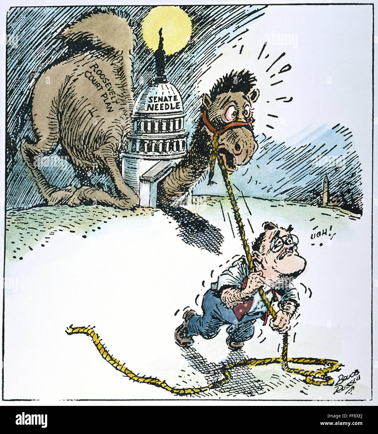 SUPREME COURT REFORM. /nAmerican cartoon, 1937, showing President ...