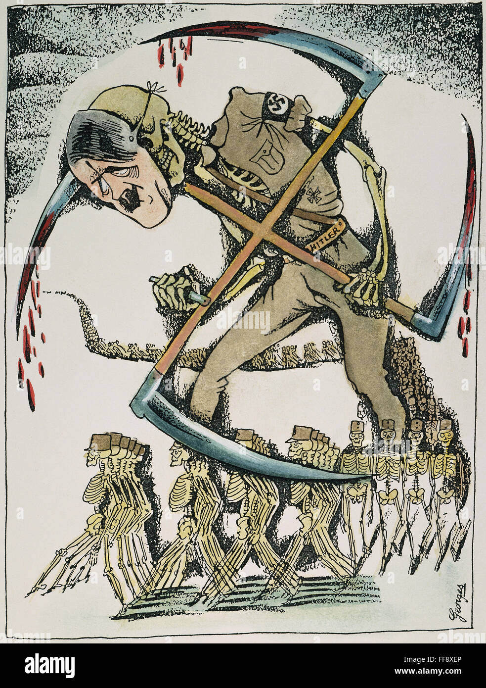 Adolf hitler cartoon hi-res stock photography and images - Alamy