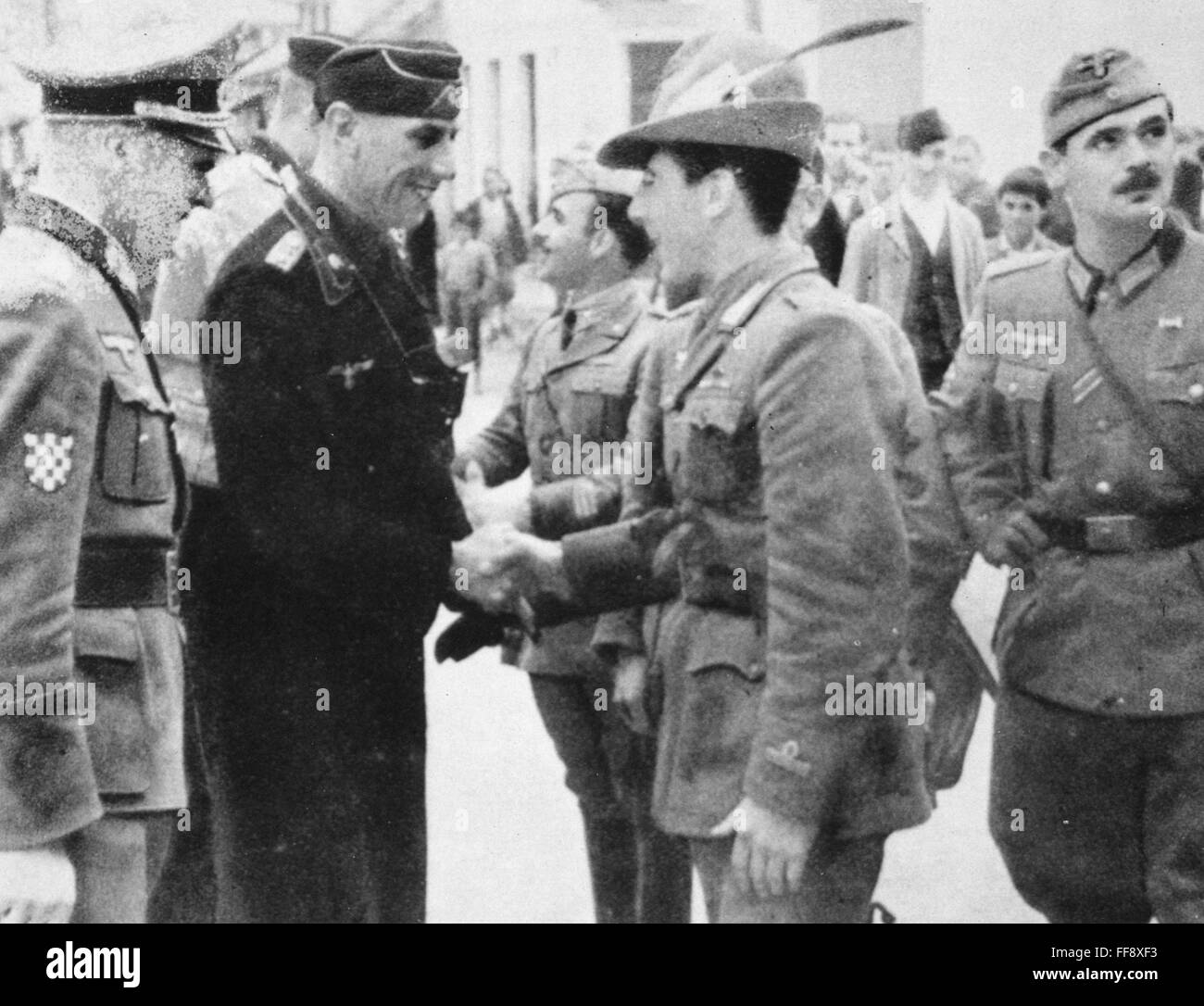 YUGOSLAVIA: USTASHI, 1943. /nA meeting of German, Italian, and Ustashi ...