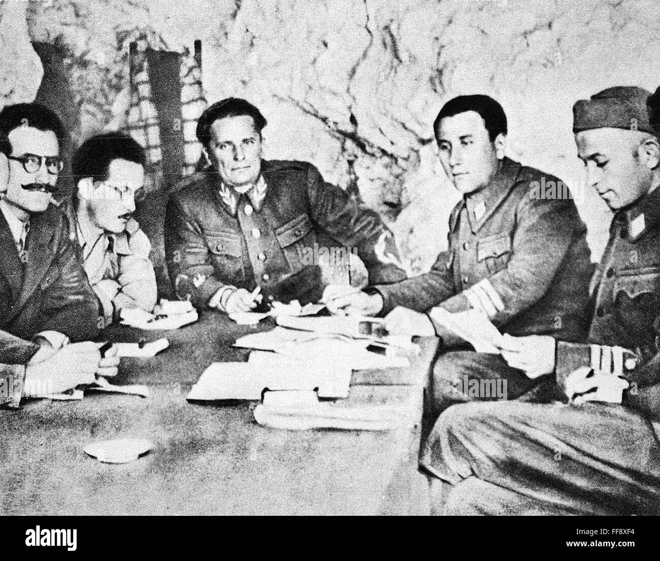 YUGOSLAVIA: COMMUNISTS. /nA meeting of the Communist Partisan guerilla ...