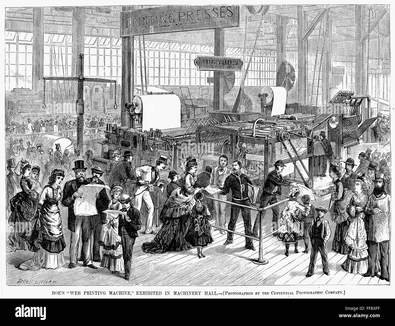 HOE WEB PRINTING PRESS. /nPrinting newspapers at the Philadelphia ...