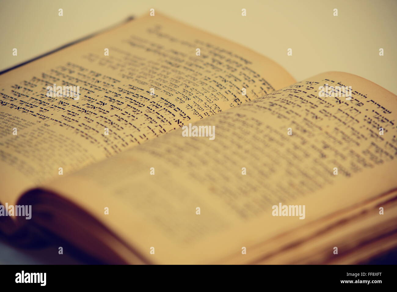 nice old jewish book from 19th centrury from Prague Stock Photo - Alamy