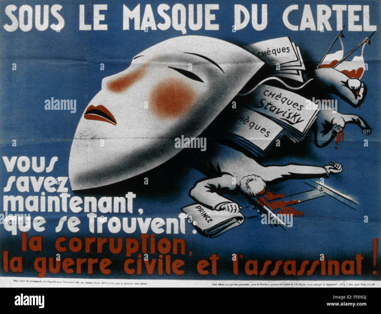 FRANCE: CORRUPTION, 1934. /nFrench political poster, 1934, accusing ...