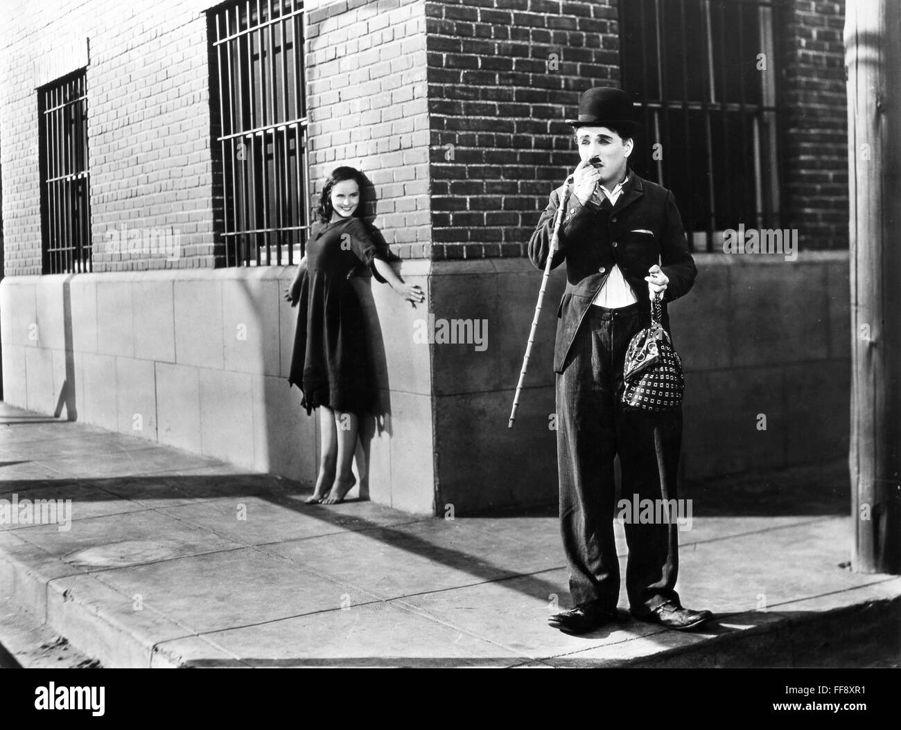 CHAPLIN: MODERN TIMES, 1936. /nCharlie Chaplin and Paulette Goddard in ...