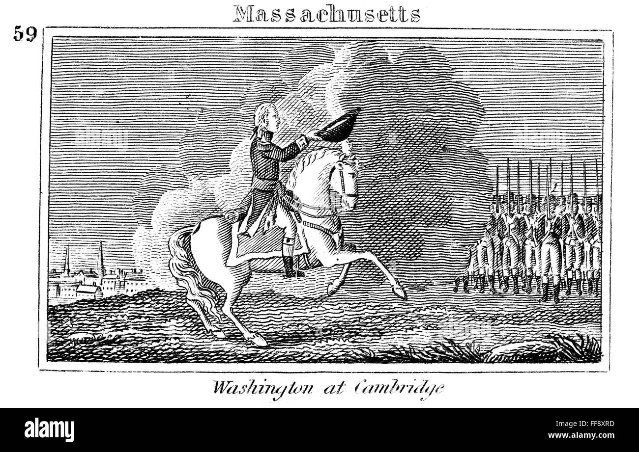GEORGE WASHINGTON, 1775. /nWashington taking command of the Continental ...