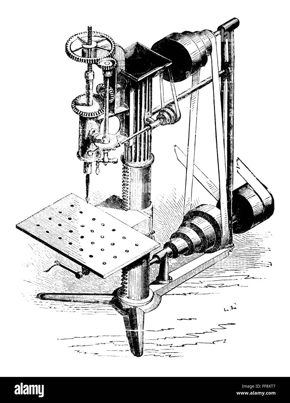 WHITNEY: DRILL PRESS. /nA power-driven precision drill press of the ...
