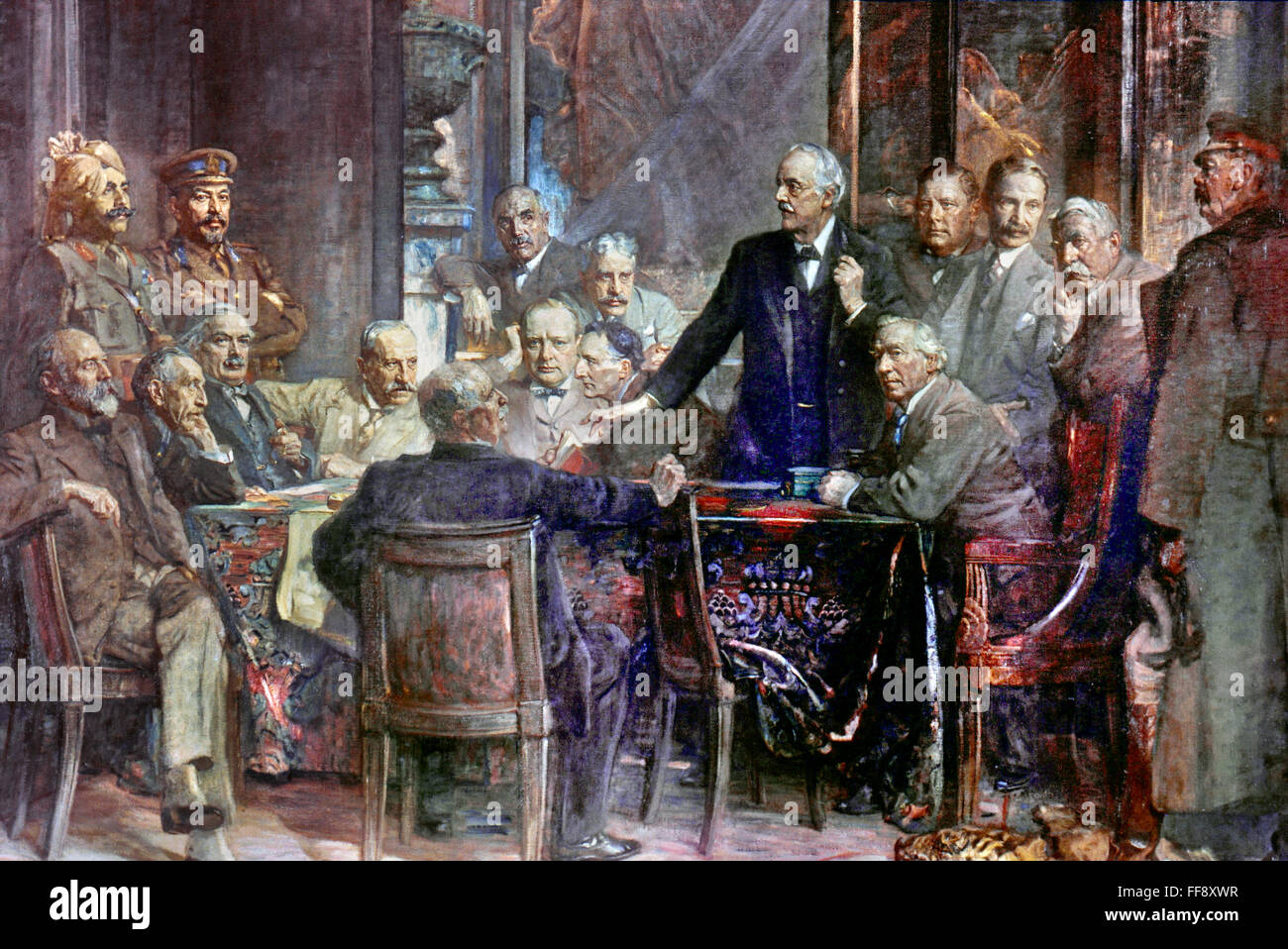 WORLD WAR I: STATESMEN. /n'Statesmen of World War I.' Standing: Arthur ...