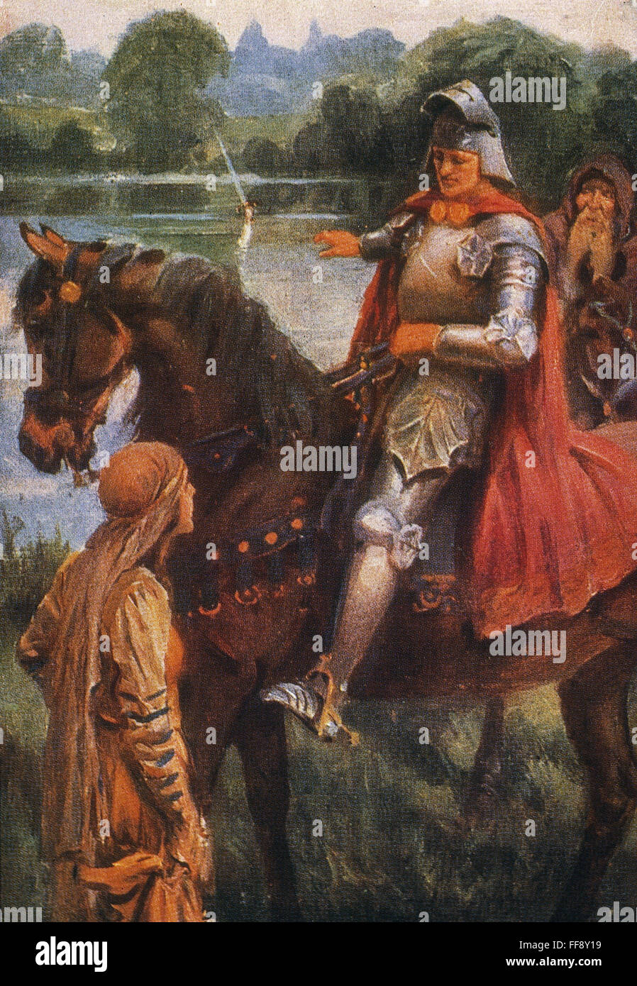 KING ARTHUR & EXCALIBUR. /nKing Arthur sees the sword Excalibur in the ...