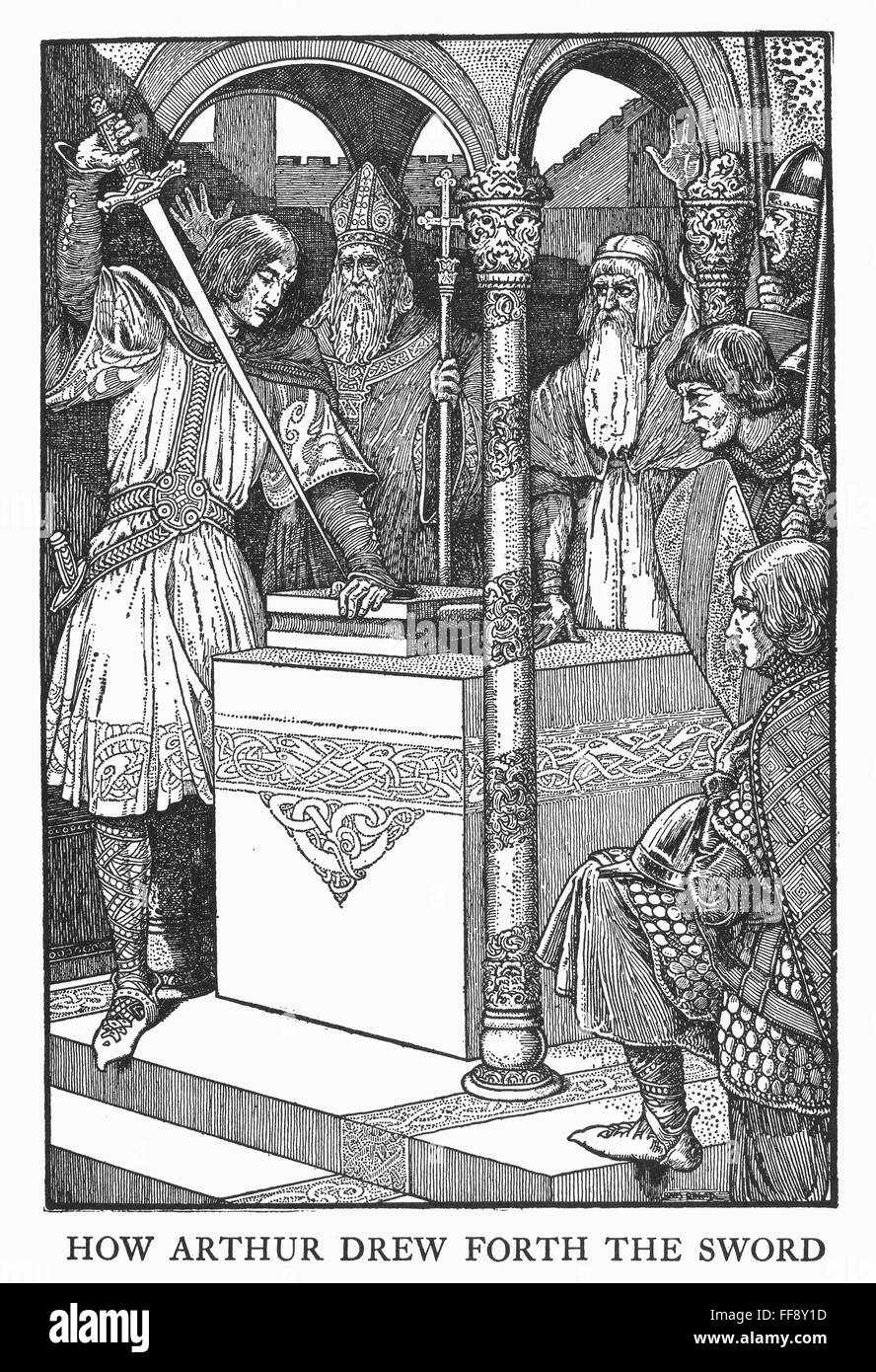 Medieval table illustration Black and White Stock Photos & Images - Alamy