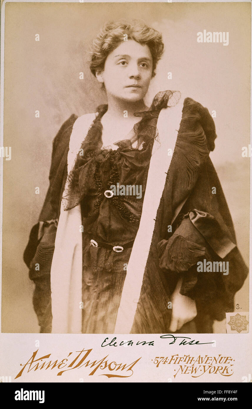ELEONORA DUSE (1859-1924). /nItalian actress. Original cabinet ...
