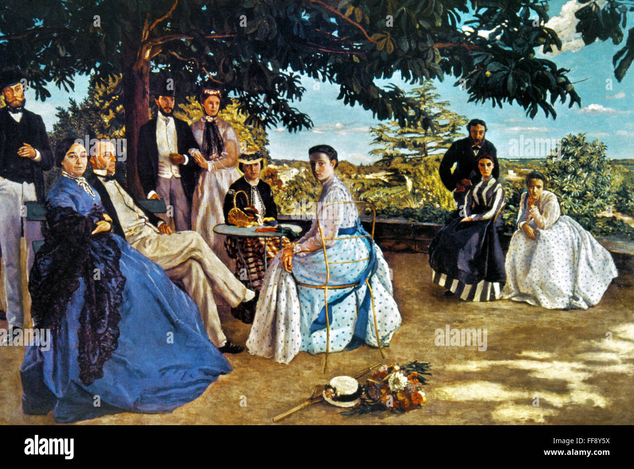 BAZILLE: FAMILY, 1864. /nFamily Reunion. Oil on canvas by Frederic ...