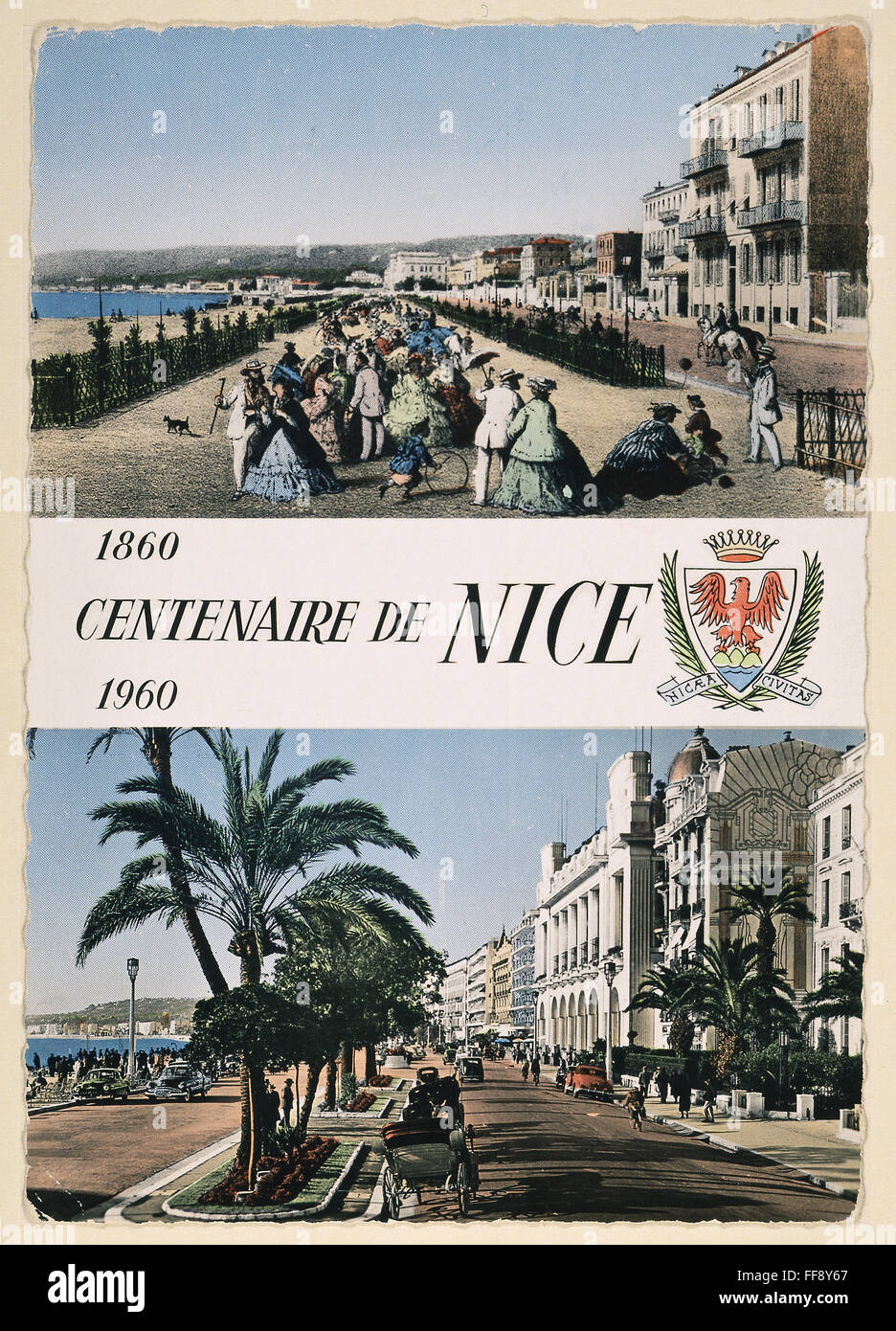 NICE: FRENCH POSTCARD, 1960. /nFrench postcard, 1960, celebrating the ...