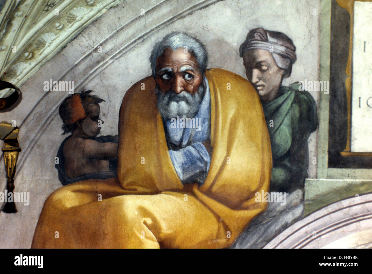 MICHELANGELO: JOSEPH. /nJoseph and his father Jacob. Sistine Chapel ...