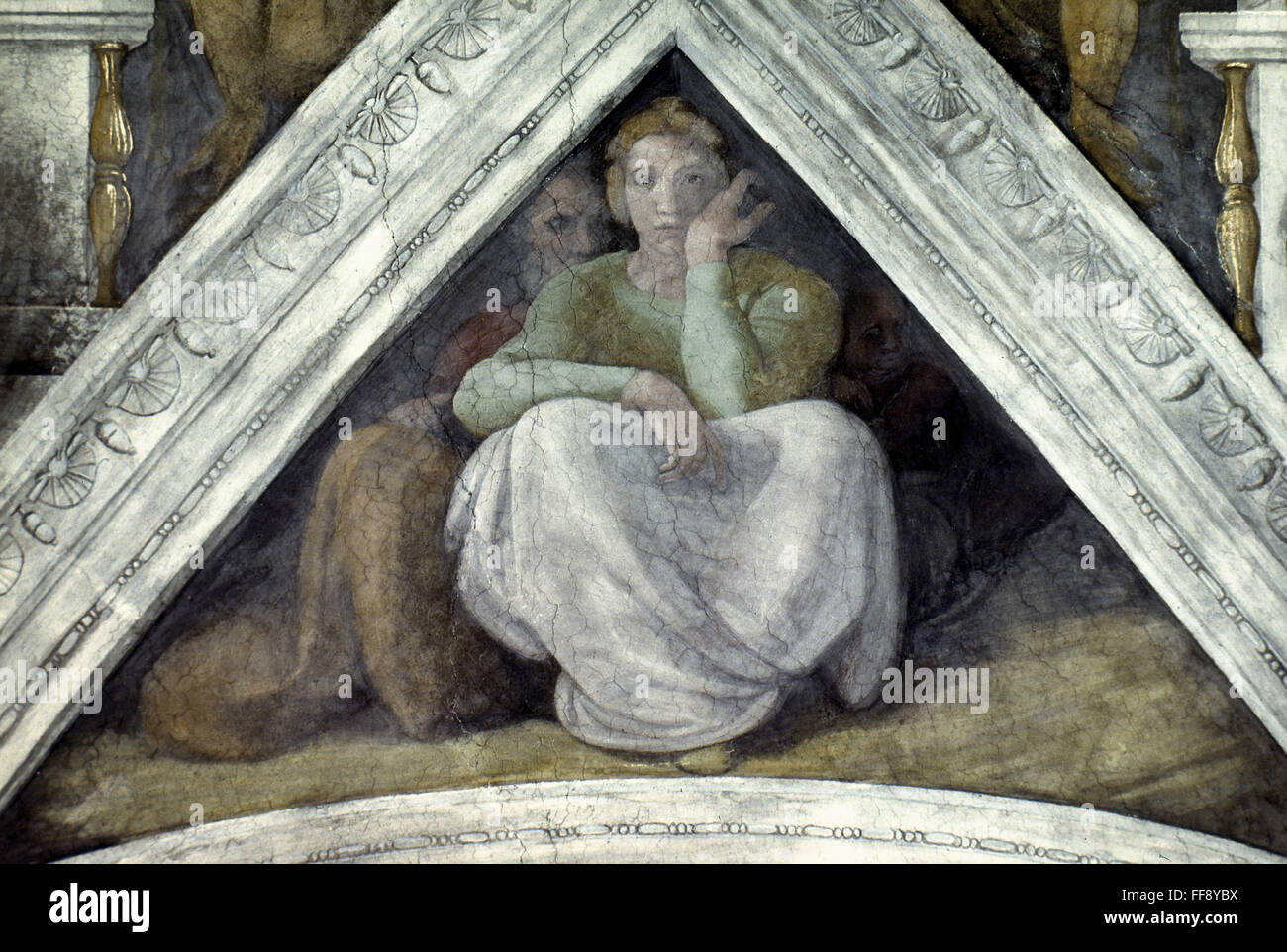 MICHELANGELO: JESSE. /nParents of Jesse. Sistine Chapel ceiling, fresco ...