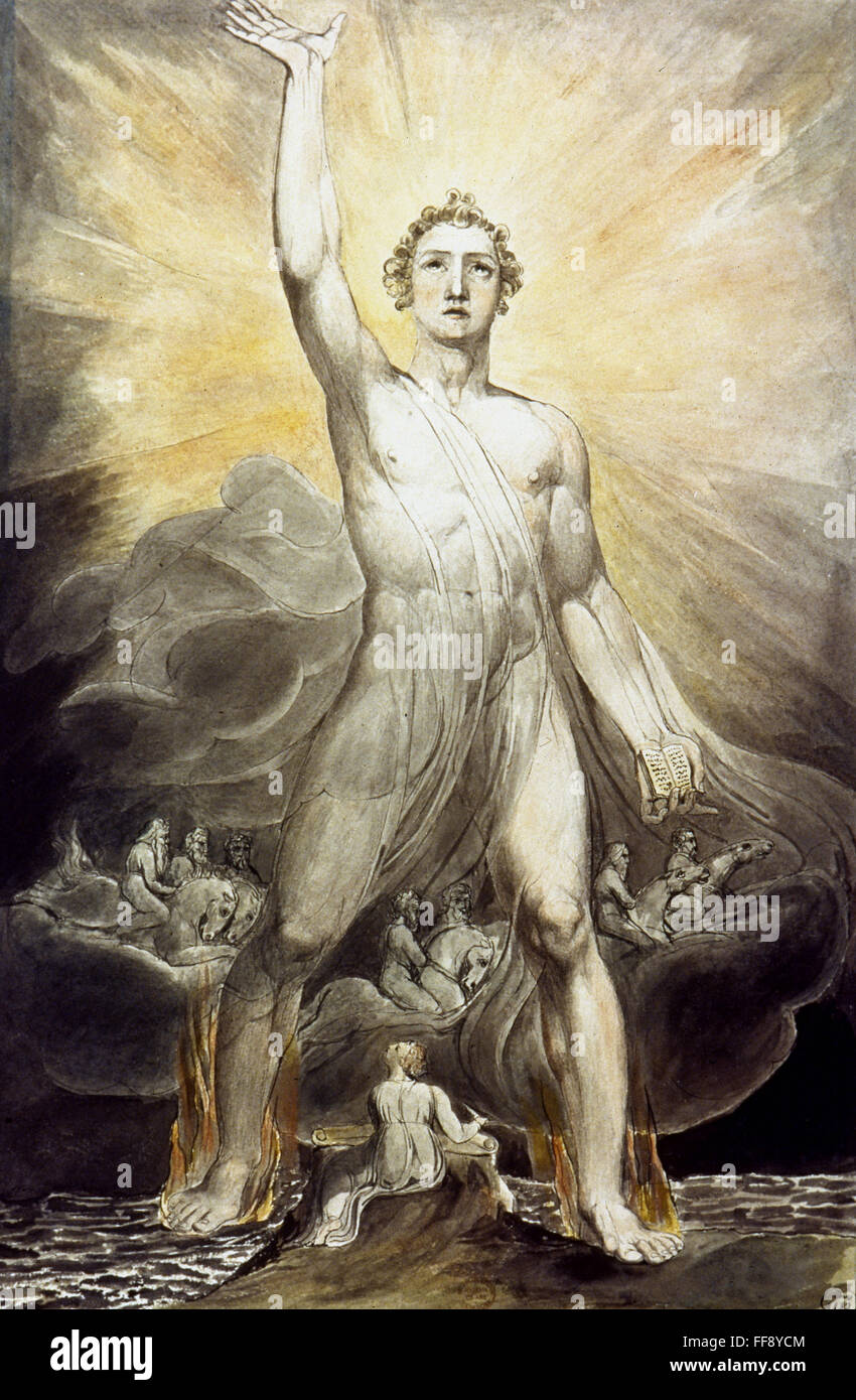 BLAKE: ANGEL OF REVELATION. /nAngel of Revelation. Watercolor, pen and ...