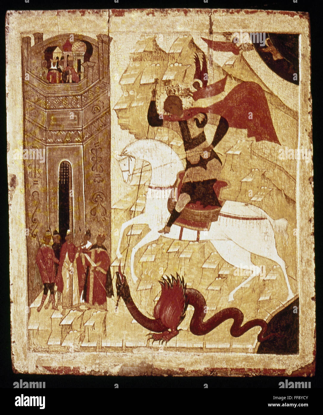 RUSSIA: ICON. /nMiracle of St. George and the Dragon. Roston-Suzdal ...