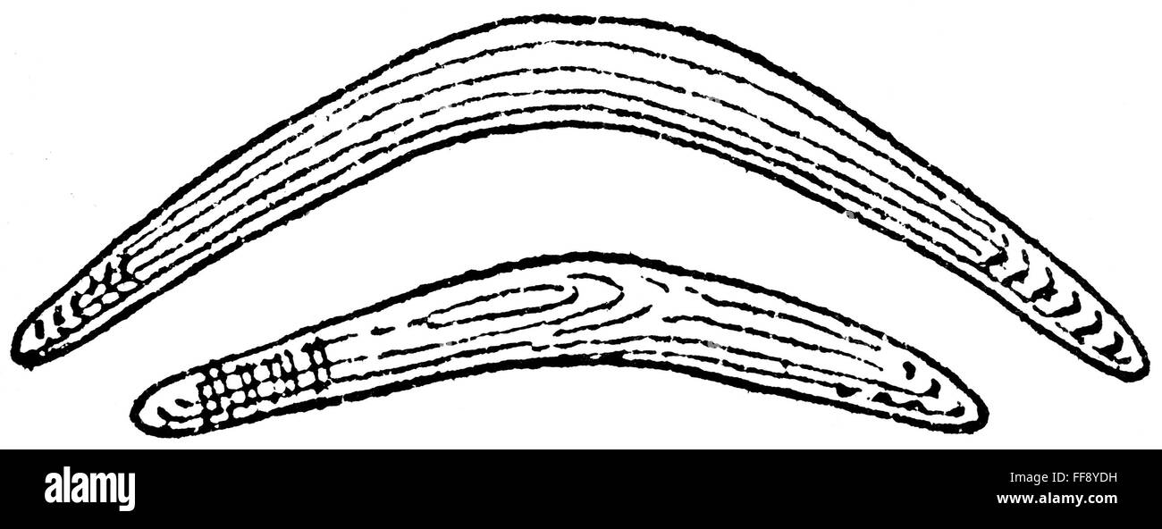 BOOMERANG. /nLine drawing Stock Photo - Alamy