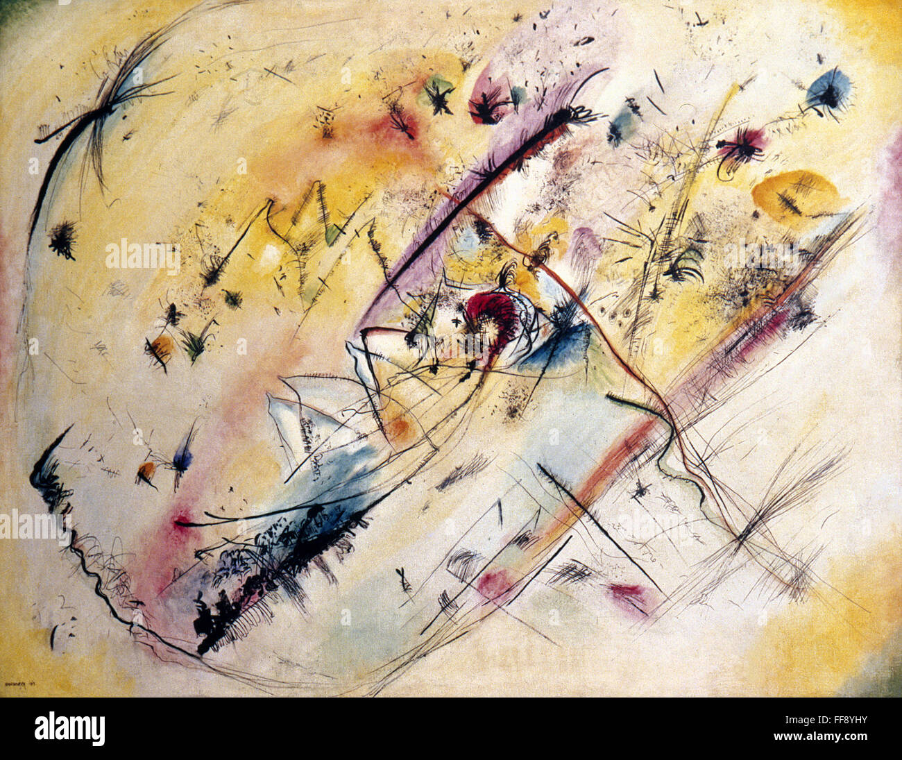 KANDINSKY: LIGHT, 1913. /nLight Picture. Oil on canvas, 1913, by Wassily Kandinsky Stock Photo ...