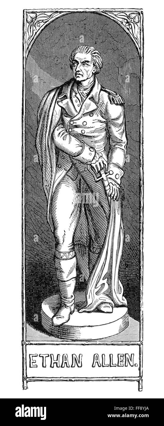 ETHAN ALLEN (1738-1789). /nAmerican Revolutionary soldier. Wood ...