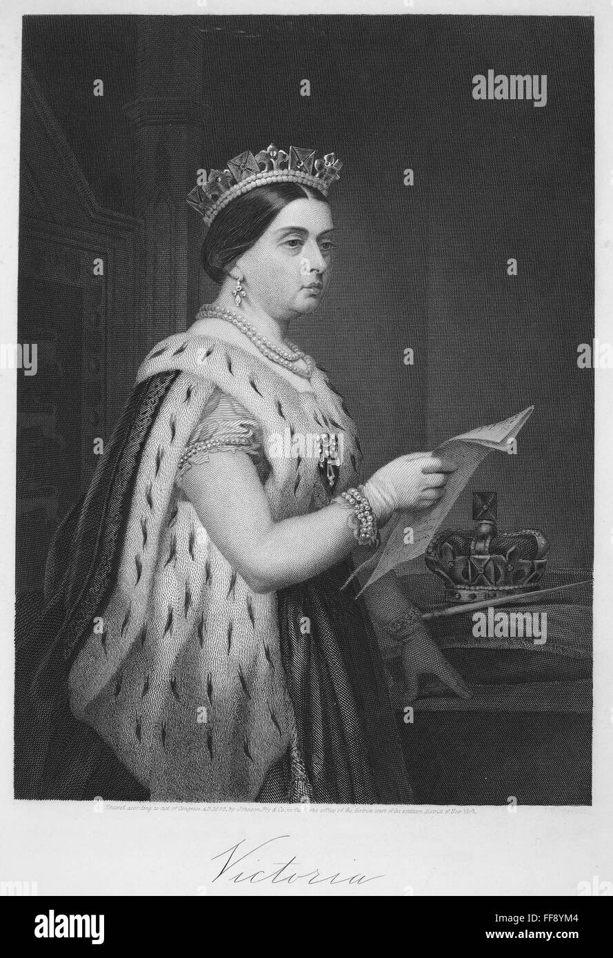 VICTORIA OF ENGLAND /n(1819-1901). Queen of Great Britain, 1837-1901 ...