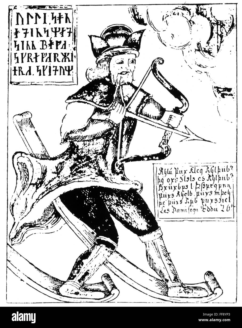 MYTHOLOGY: ULL. /nScandinavian god of skiing and hunting. From a 13th ...