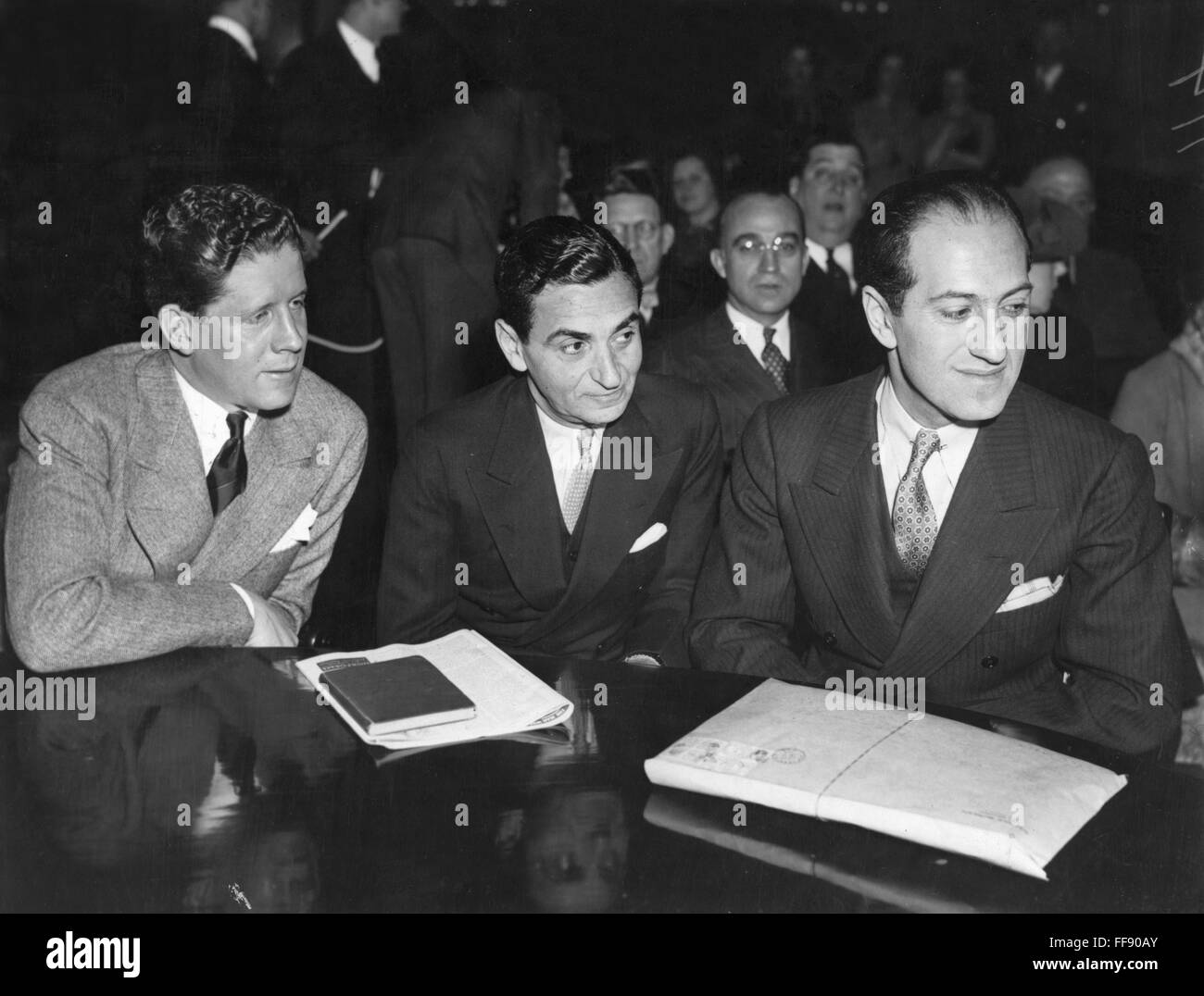 IRVING BERLIN 1888-1989 /nAmerican song writer. Left to right: Rudy ...