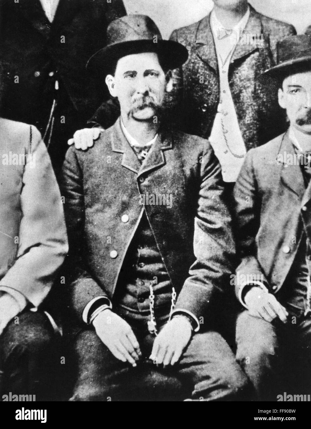 WYATT EARP (1848-1929). /nAmerican lawman. Detail of Earp from a group ...
