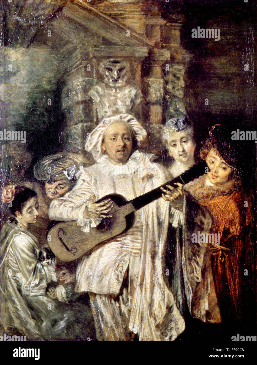 WATTEAU: GILLES & FAMILY. /nGilles and his family. Oil by Antoine ...