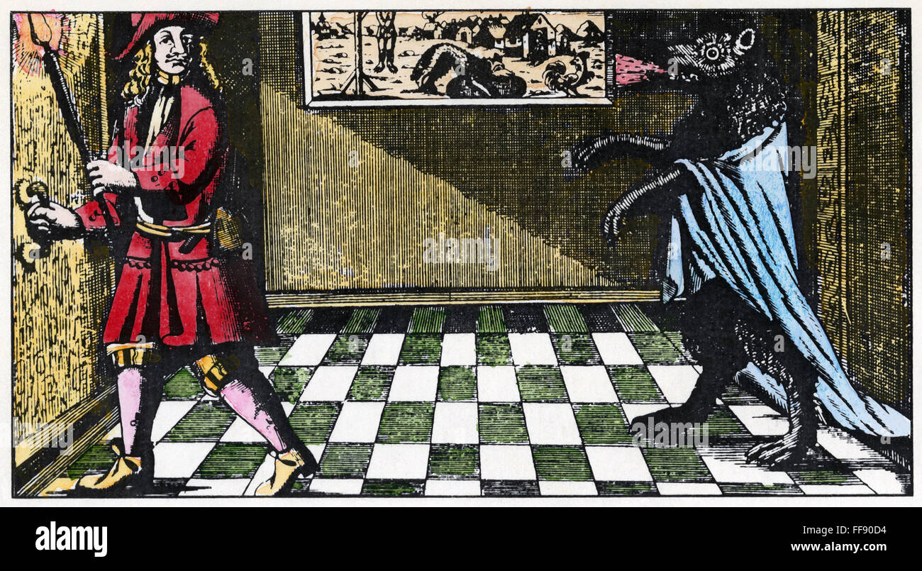 WEREWOLF, 1685. /nThe werewolf of Eschenbach, Germany. Line engraving ...