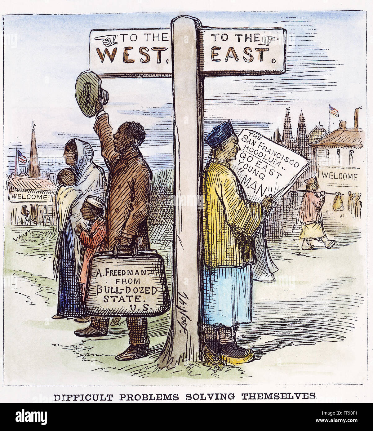 NAST: RACIAL PROBLEMS, 1879. /n'Difficult Problems Solving Themselves ...